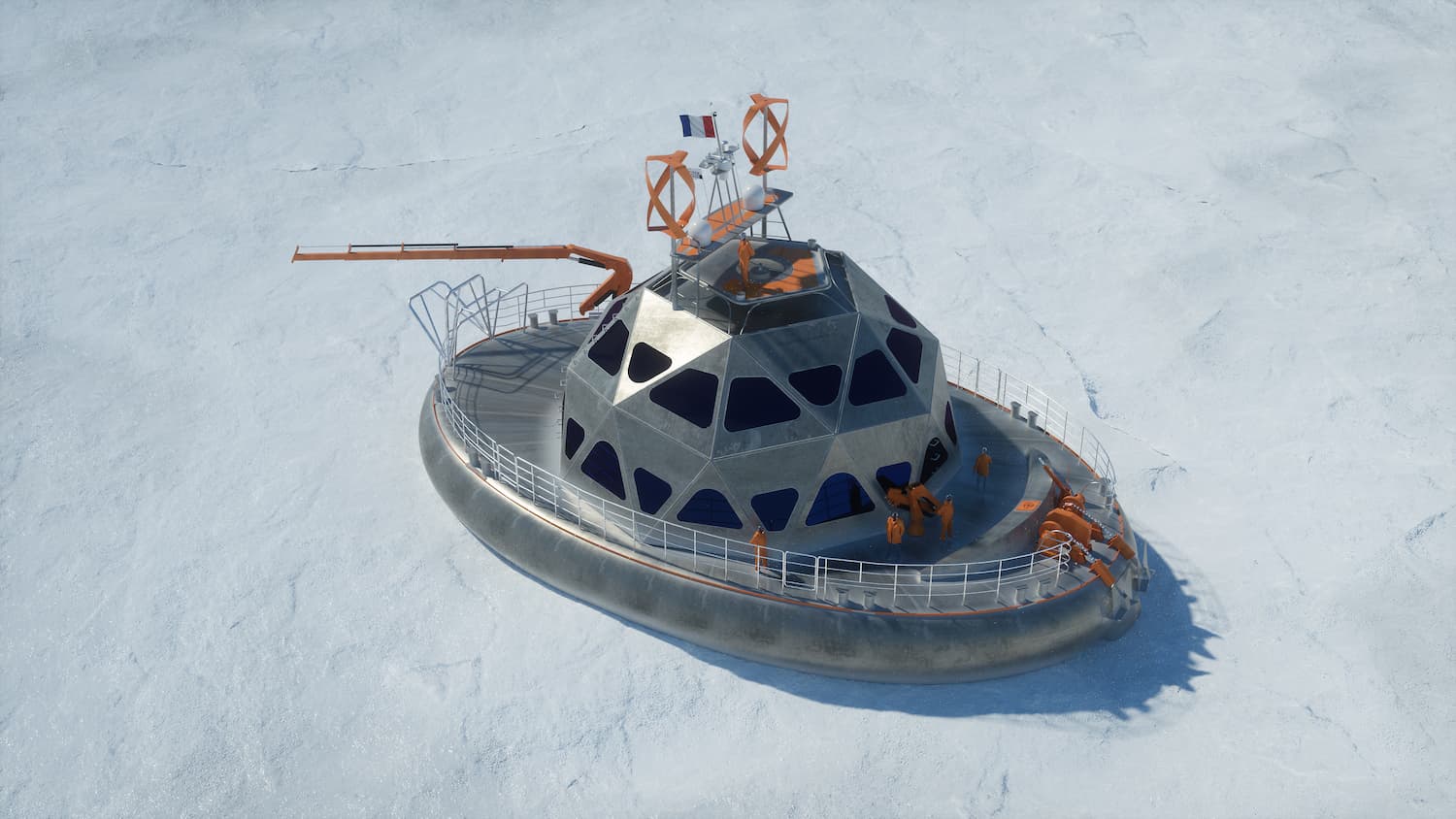 Follow the construction of the Tara Polar Station